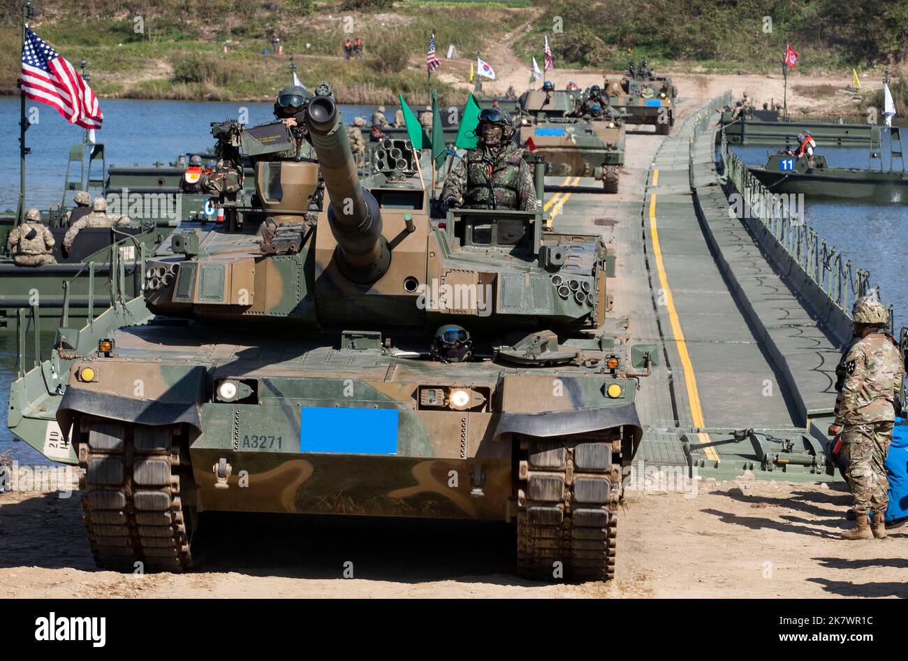 19 October 2022 – Yeoju, South Korea: South Korean military's K2 tanks ...