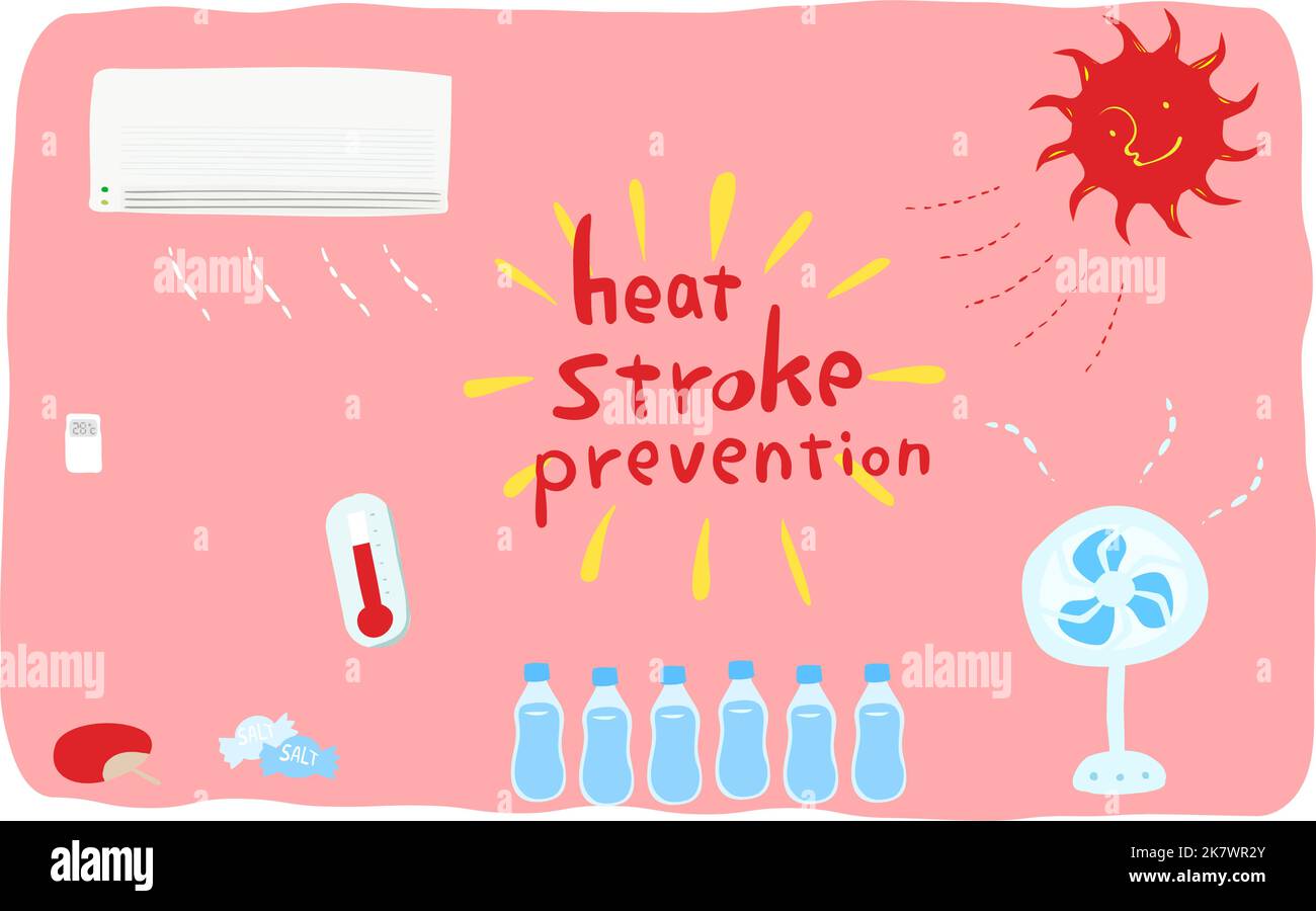 Heat stroke countermeasure set: air conditioning and water / salt ...