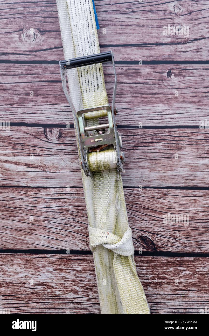 Holding load with ratchet straps hi-res stock photography and images ...