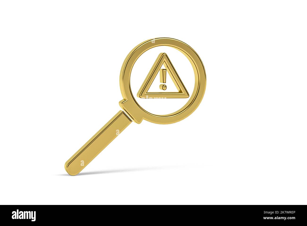 Golden 3d risk icon isolated on white background - 3D render Stock ...