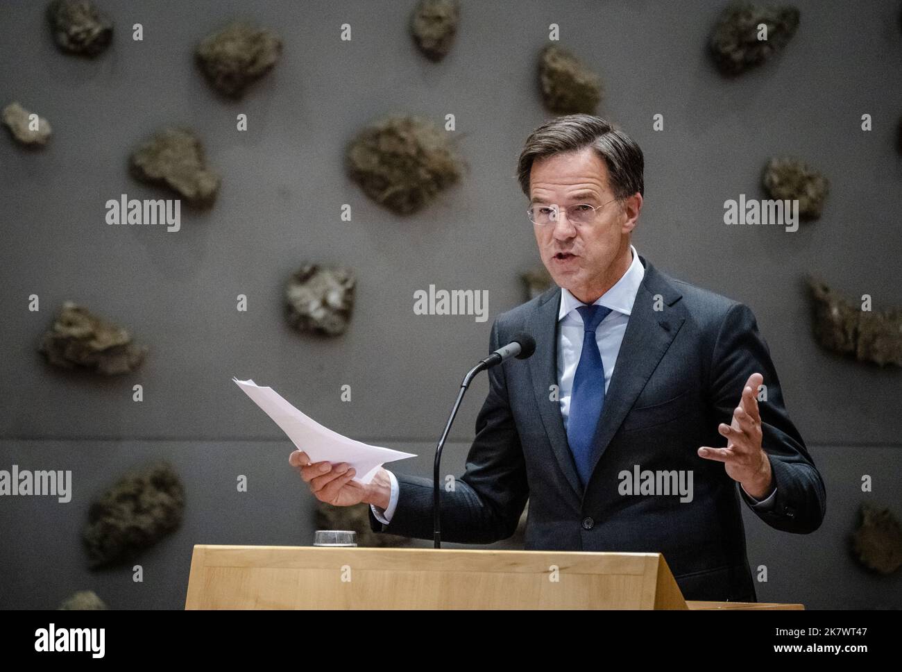 2022-10-19 15:53:15 THE HAGUE - Prime Minister Mark Rutte during the ...