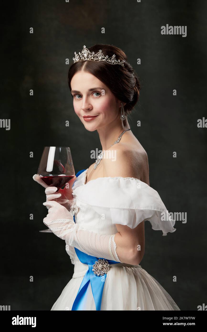 Sophistication and modernity. Beautiful elegant woman in image of ...