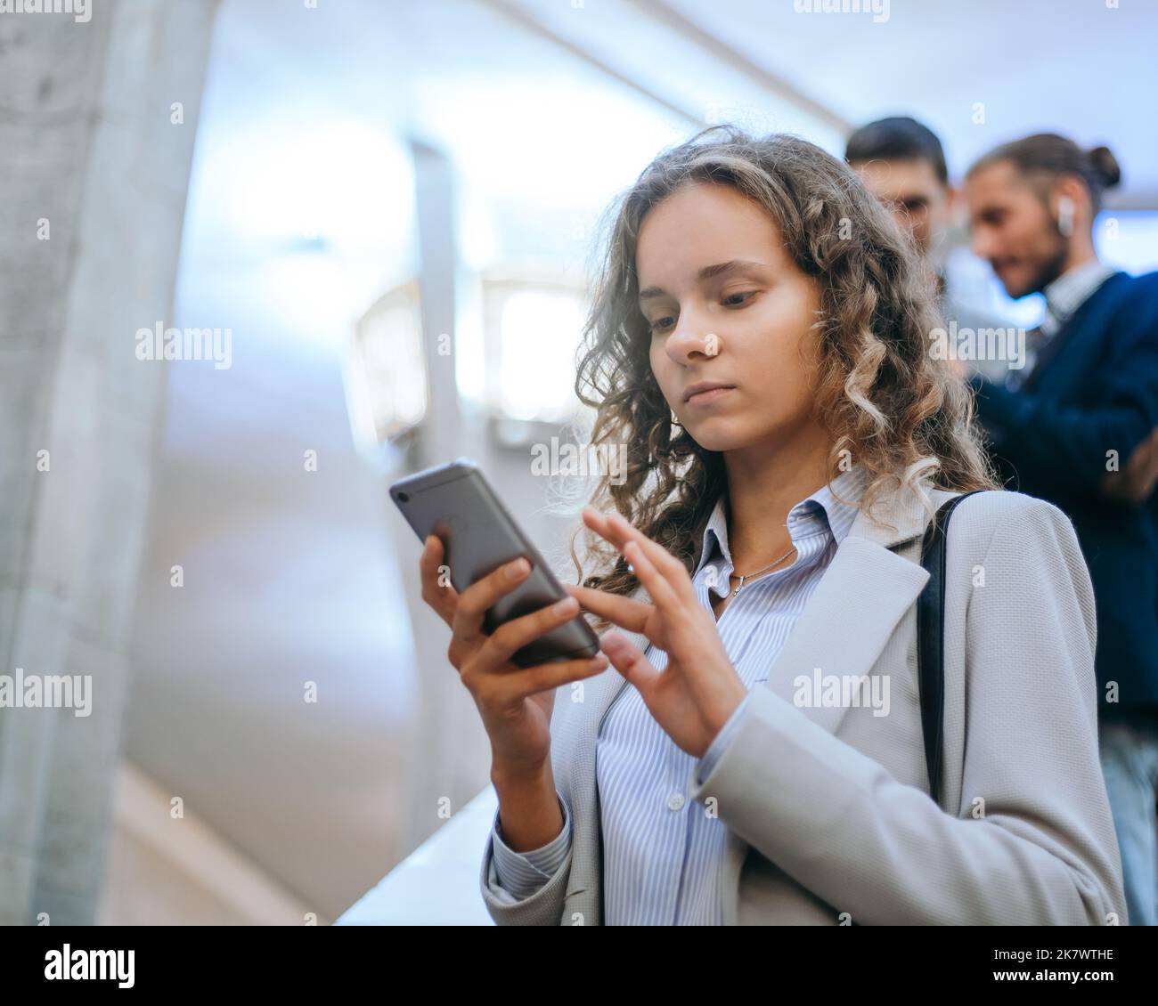 various passengers on the stairs in the subway crossing Stock Photo - Alamy