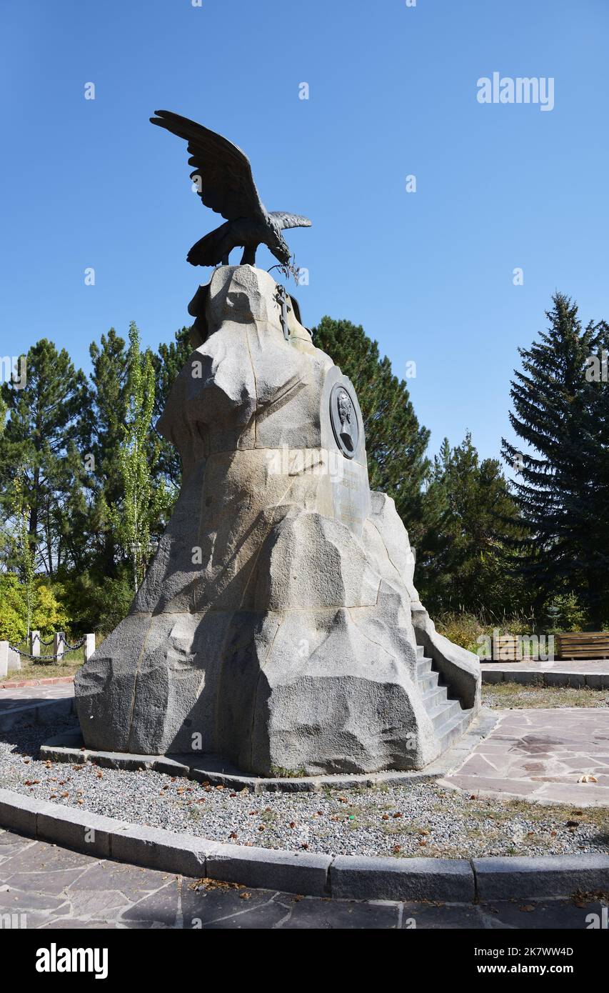 Karakol, Issyk Kul, Kyrgyzstan - September 19, 2022: Monument to the ...