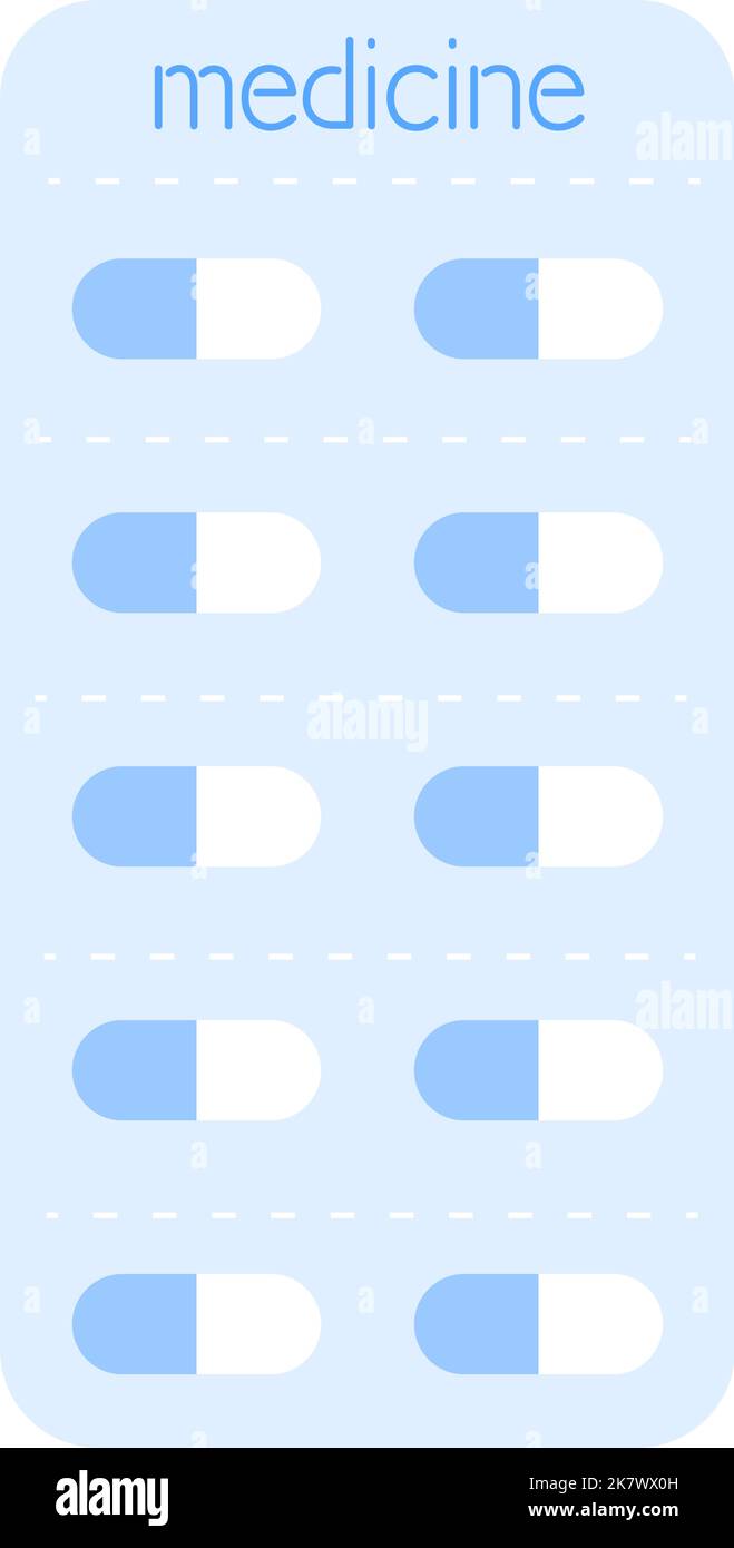 Image illustration of capsule drug sheet Stock Vector Image & Art - Alamy