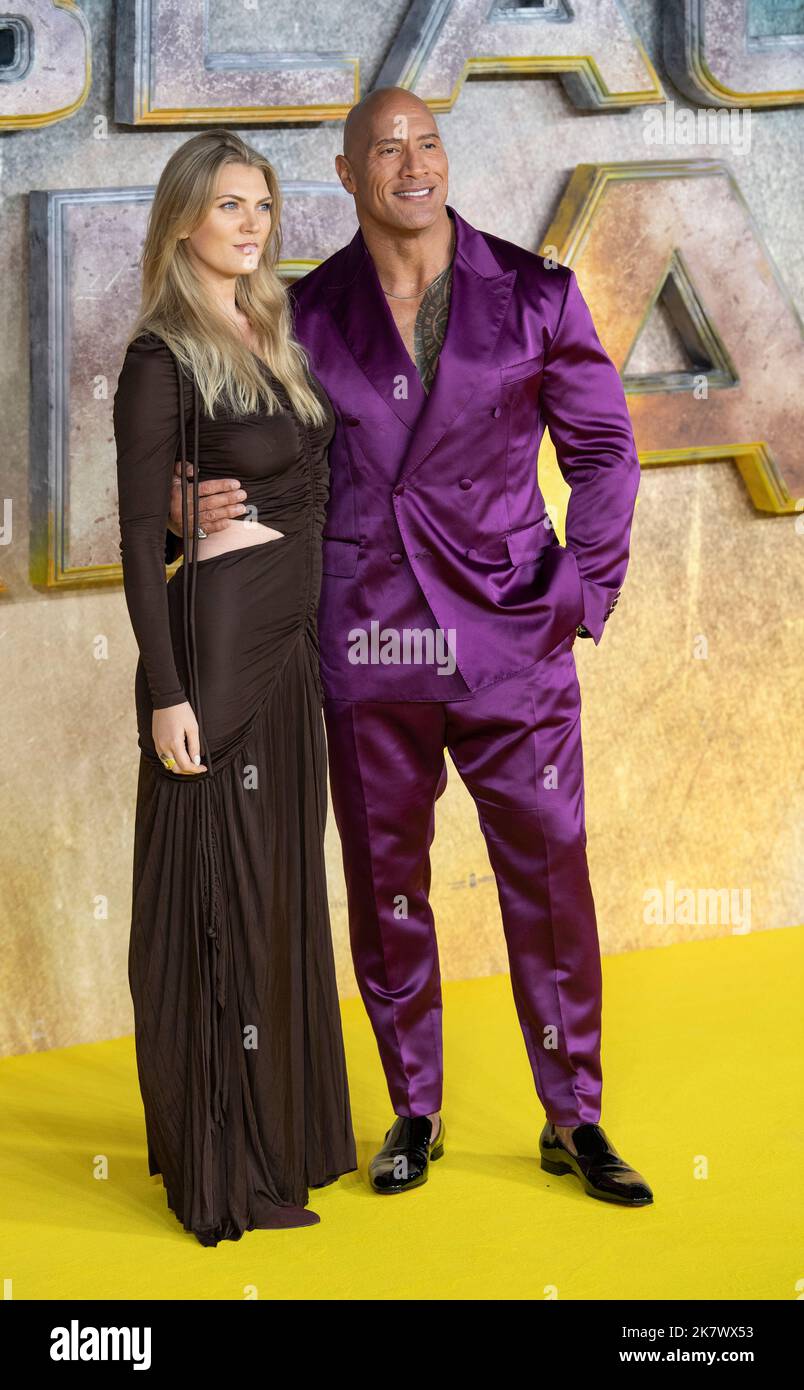 London, UK. Ella Craig and Dwayne Johnson at the UK Premiere of Black ...