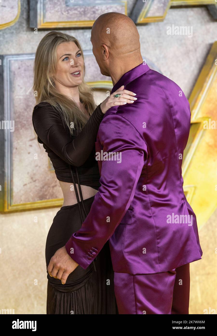 London, UK. Ella Craig and Dwayne Johnson at the UK Premiere of Black ...