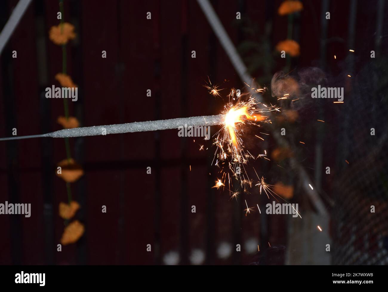 A Sparkler also known as Phuljhari in Hindi is glowing during Diwali ...