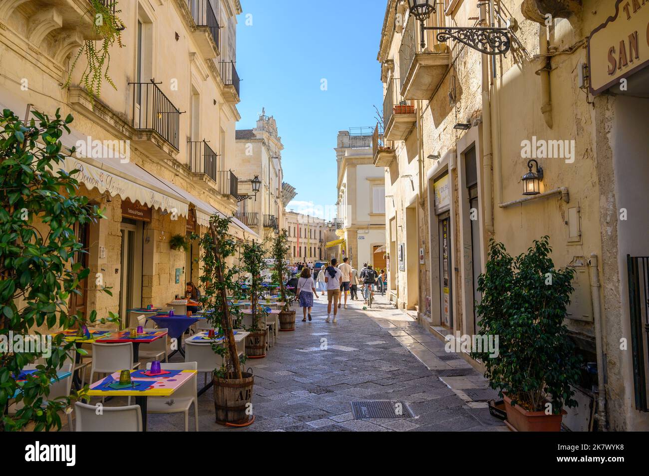 The pedestrianised Via Giuseppe Libertini is a main street in the ...