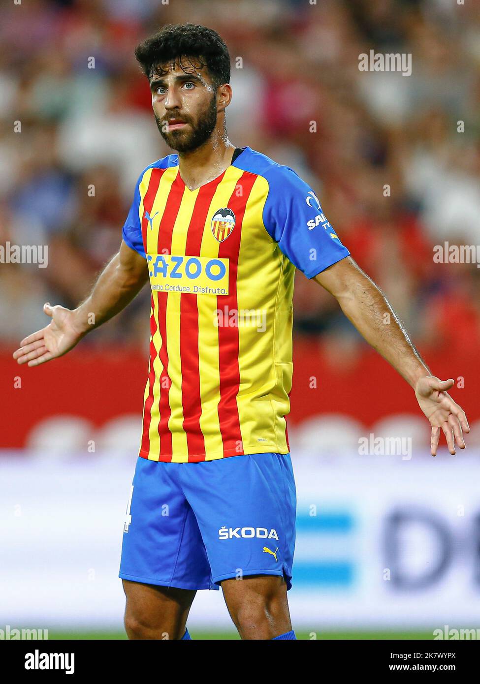 Eray Comert of Valencia during the La Liga match between Sevilla FC and Valencia CF played at ...