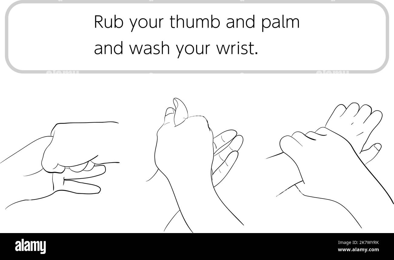 How to wash your hands correctly Stock Vector Image & Art - Alamy