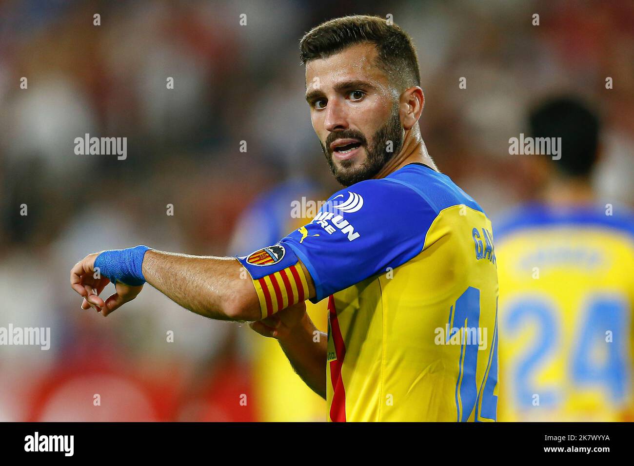 Jose Gaya of Valencia during the La Liga match between Sevilla FC and ...