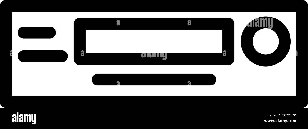 pager retro gadget line icon vector illustration Stock Vector Image ...