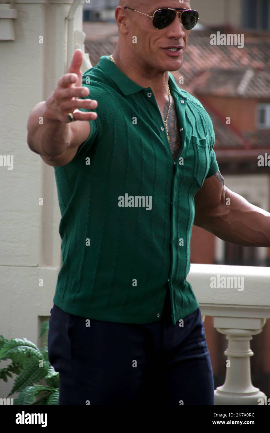 Madrid, Spain. 19th Oct, 2022. Actor Dwayne Johnson poses during the ...