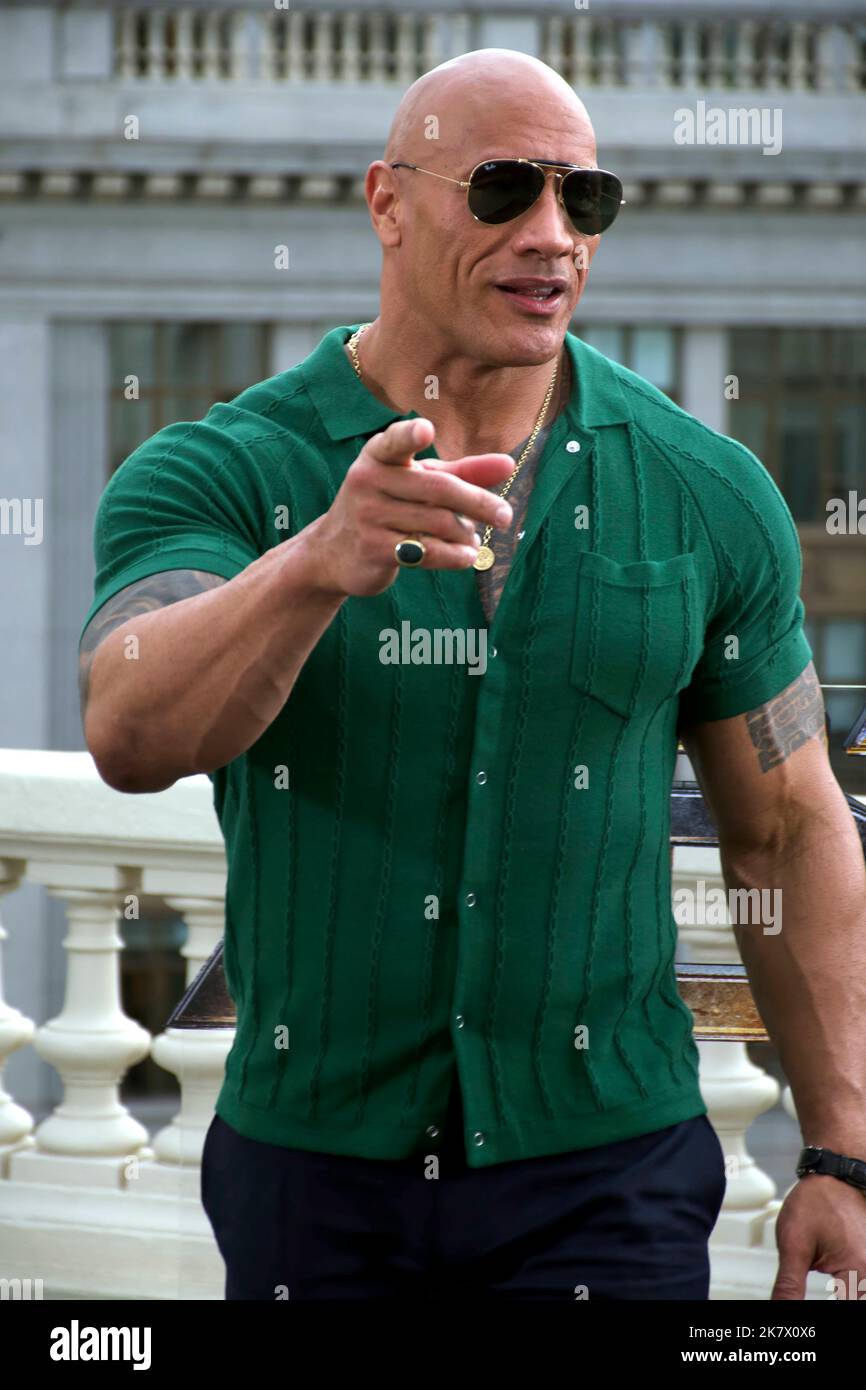 Madrid, Spain. 19th Oct, 2022. Actor Dwayne Johnson poses during the ...