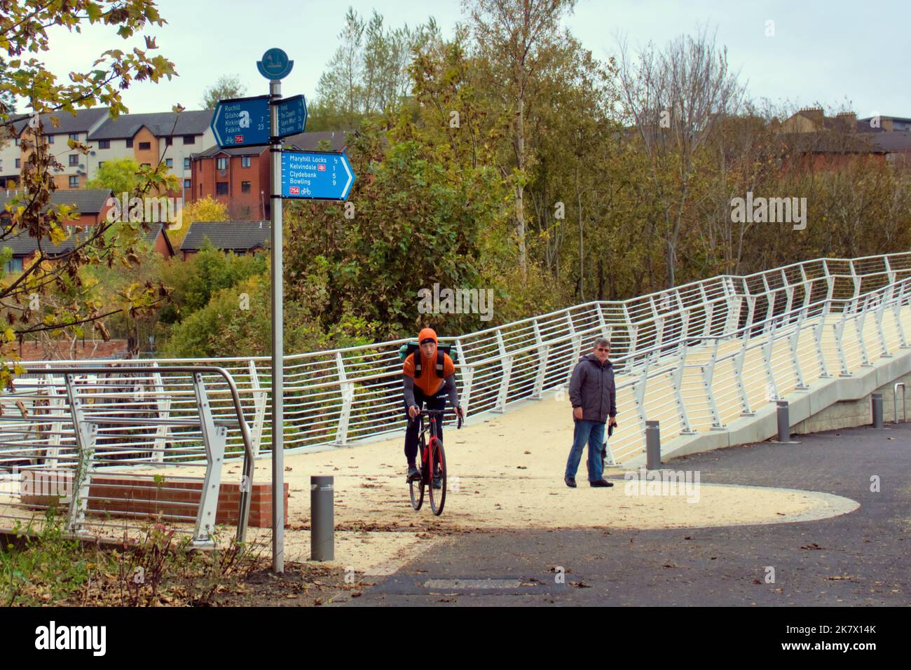 Glasgow, Scotland, UK 19th October, 2022 New bridge linking Edinburgh ...
