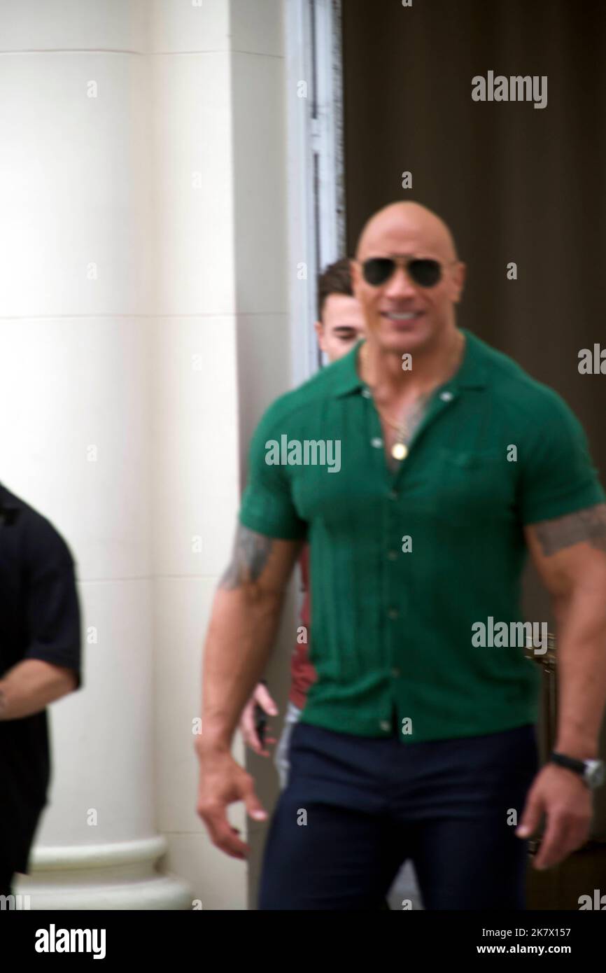 Madrid, Spain. 19th Oct, 2022. Actor Dwayne Johnson poses during the ...