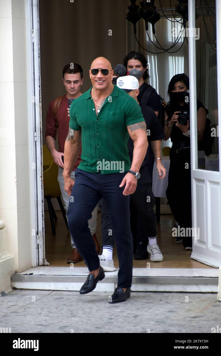 Madrid, Spain. 19th Oct, 2022. Actor Dwayne Johnson poses during the ...