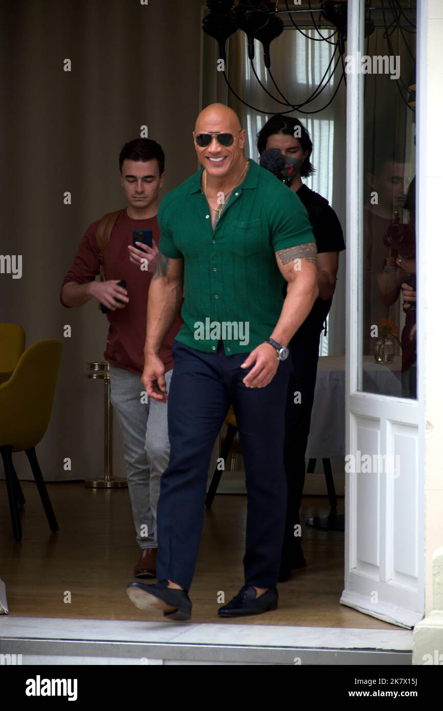 Madrid, Spain. 19th Oct, 2022. Actor Dwayne Johnson poses during the ...