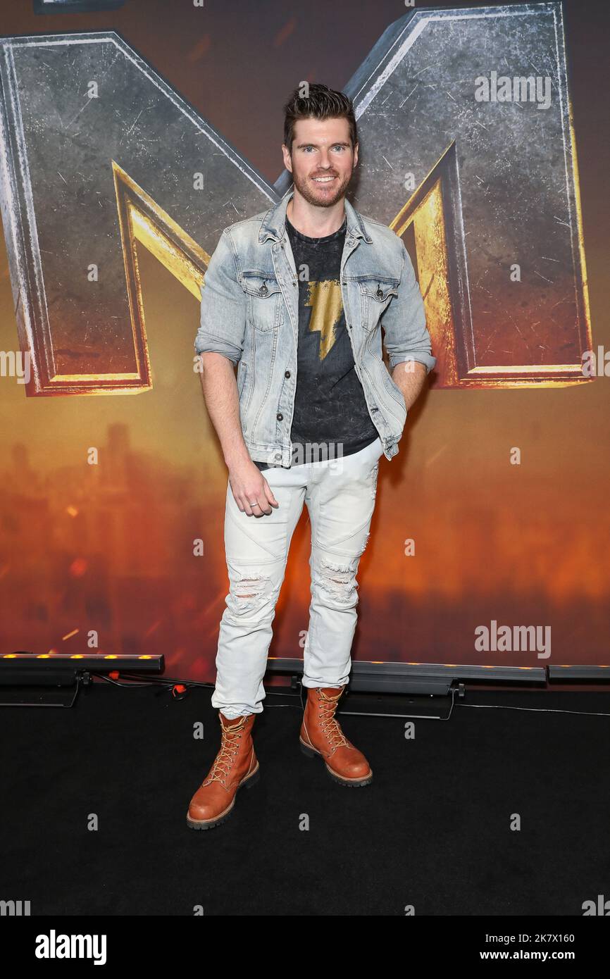 October 19, 2022: CHRIS STANLEY attends the Sydney Premiere of 'Black Adam' at Hoyts ...
