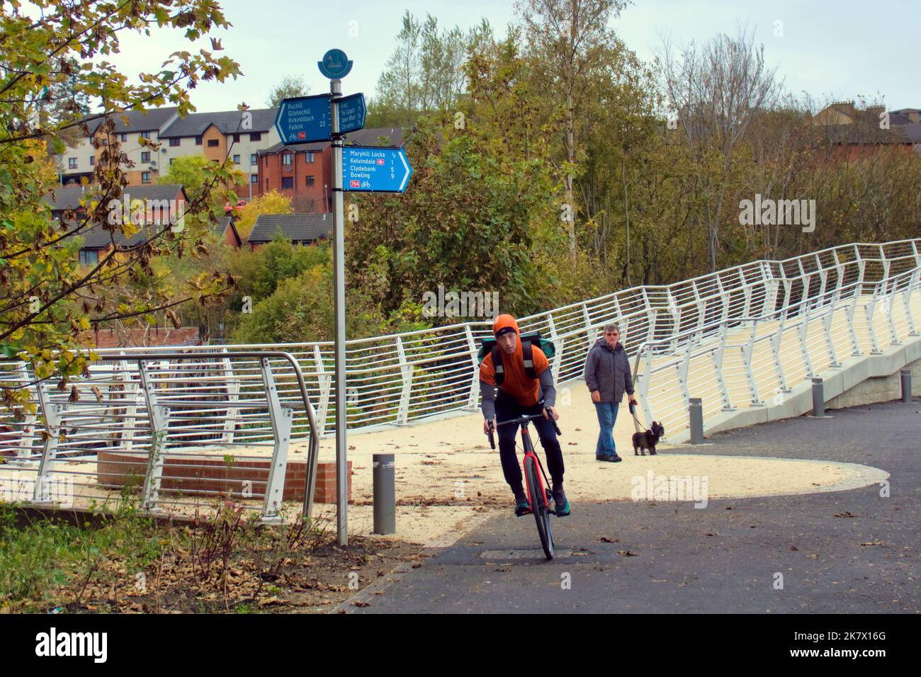 Glasgow, Scotland, UK 19th October, 2022 New bridge linking Edinburgh ...