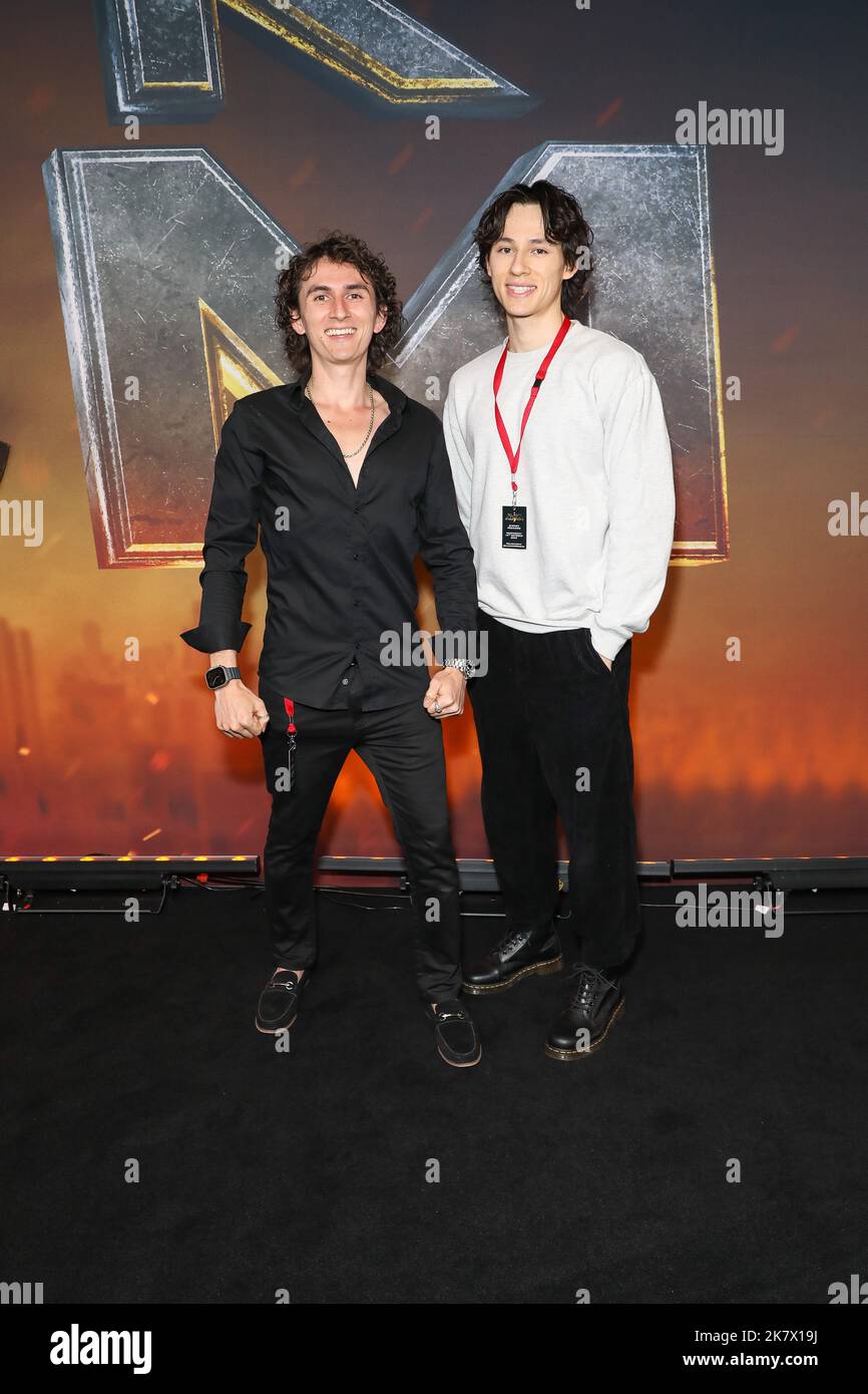 October 19, 2022: ALEXANDER ROBINSON (L) attends the Sydney Premiere of 'Black Adam' at Hoyts ...