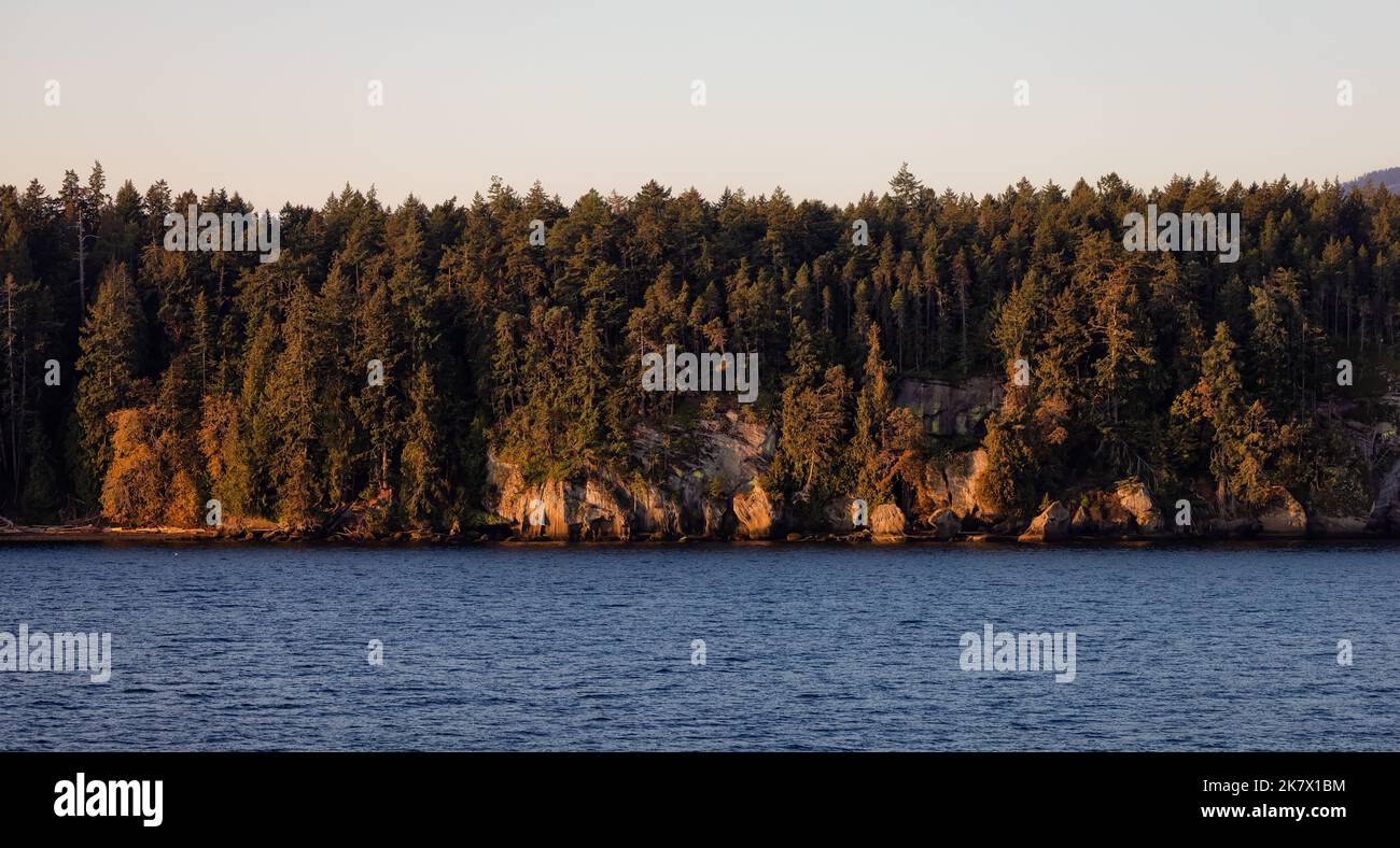 Canadian Nature Landscape on the West Coast of Pacific Ocean. Fall ...
