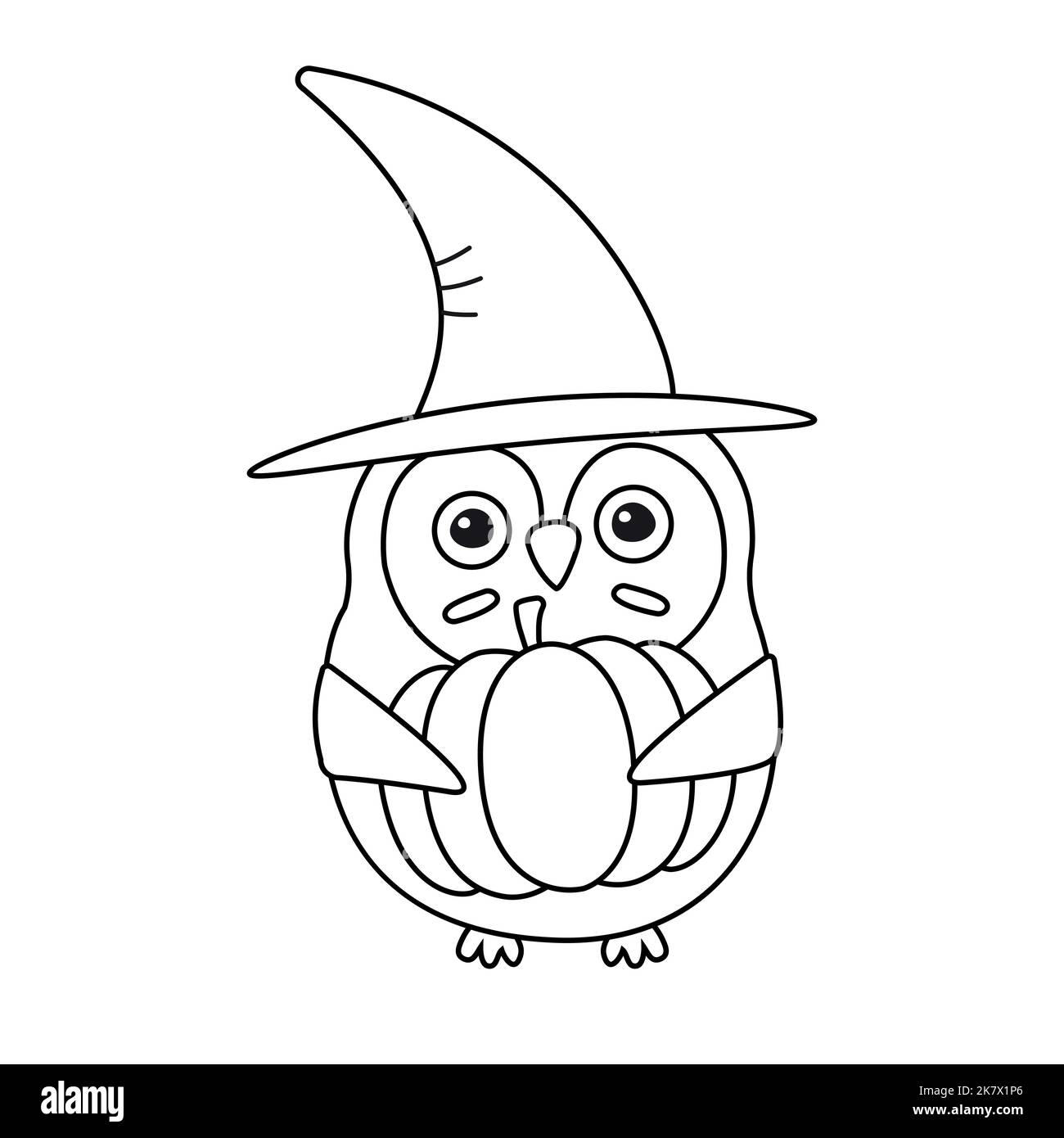 Halloween Owl Outline Clip Art