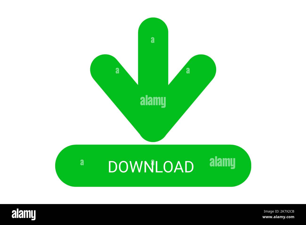 Green Color Download Icon Upload Button Load Symbol Shapes Silhouette ...