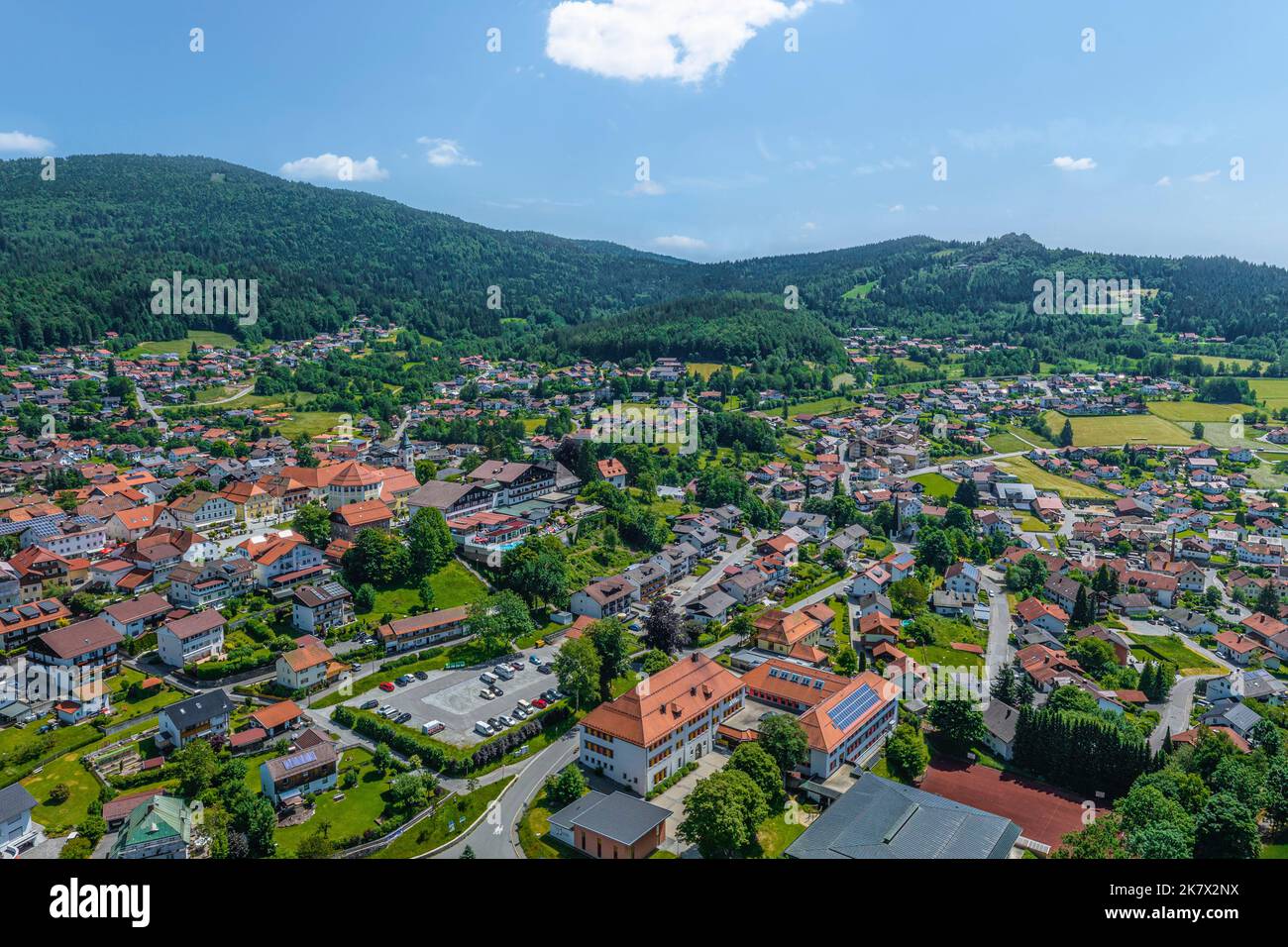The beautiful region around Bodenmais from above Stock Photo - Alamy
