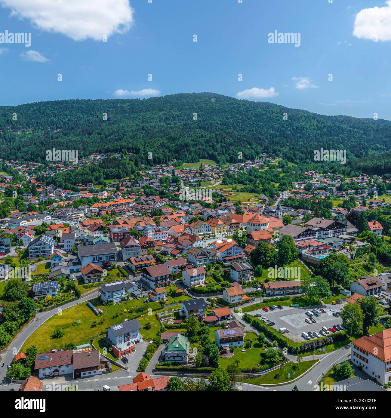 The beautiful region around Bodenmais from above Stock Photo - Alamy