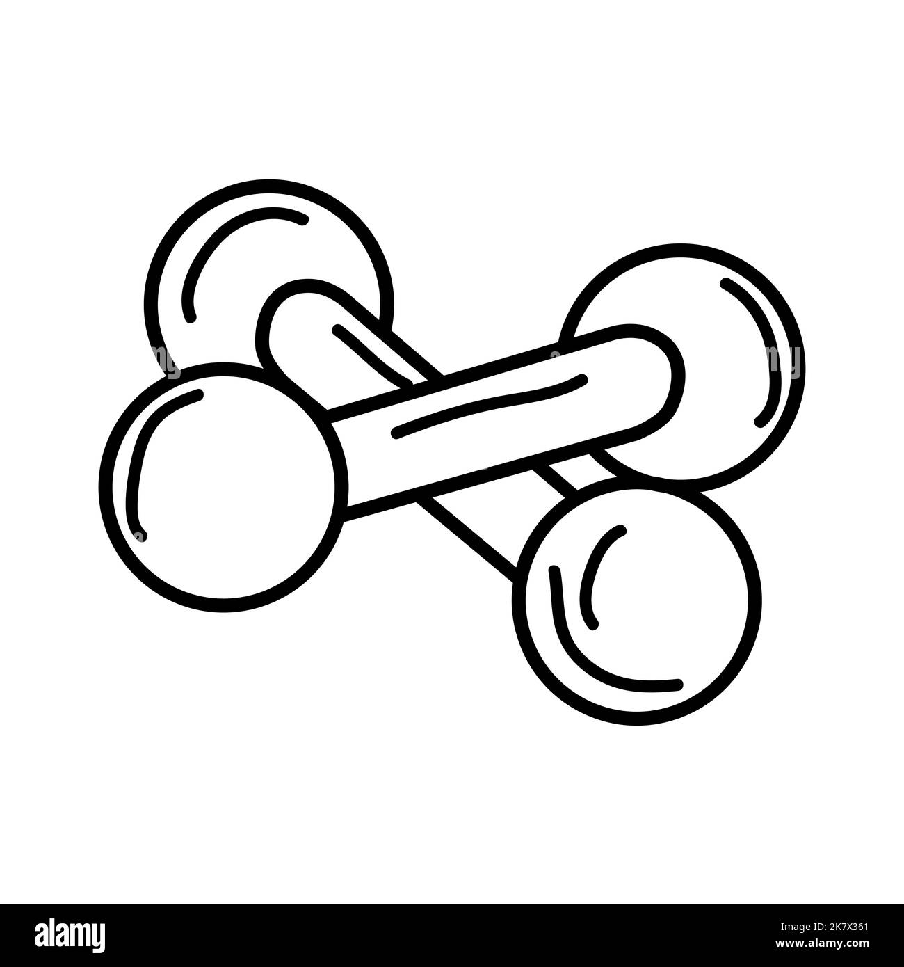 Weight in hand drawn doodle style. Vector illustration isolated on ...