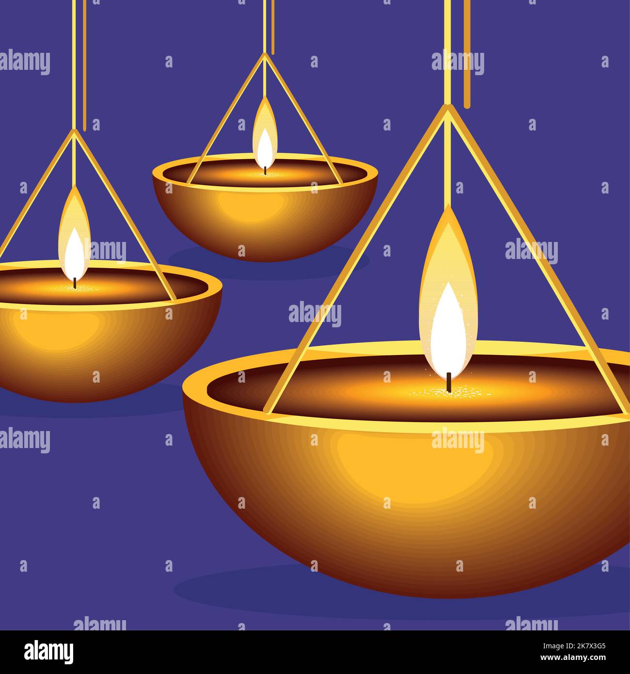 hanging diya celebration Diwali Stock Vector Image & Art - Alamy