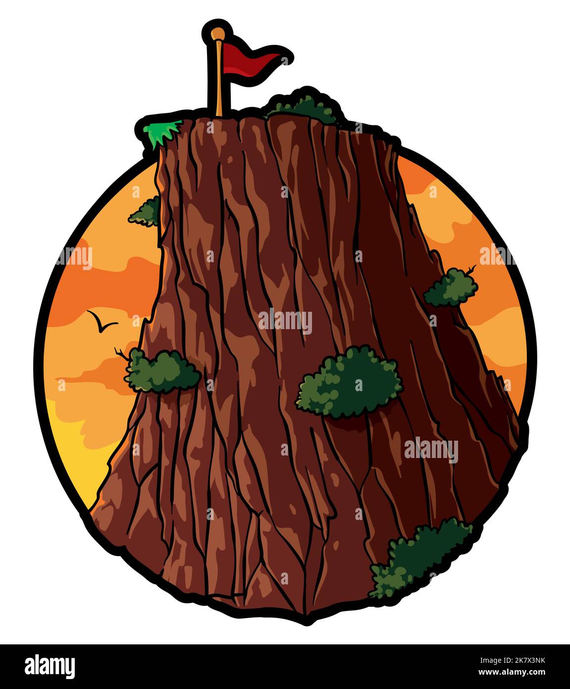 Natural red rock hiking Stock Vector Images - Alamy