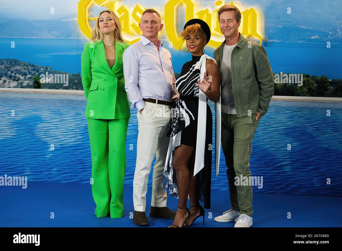 Madrid, Spain. 19th Oct, 2022. (L-R) Actors Kate Hudson, Daniel Craig ...