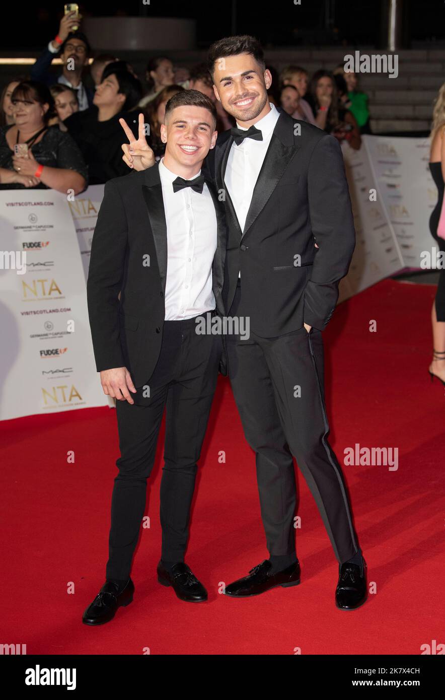 London, UK. George Baggs and Joe Baggs at the National Television ...