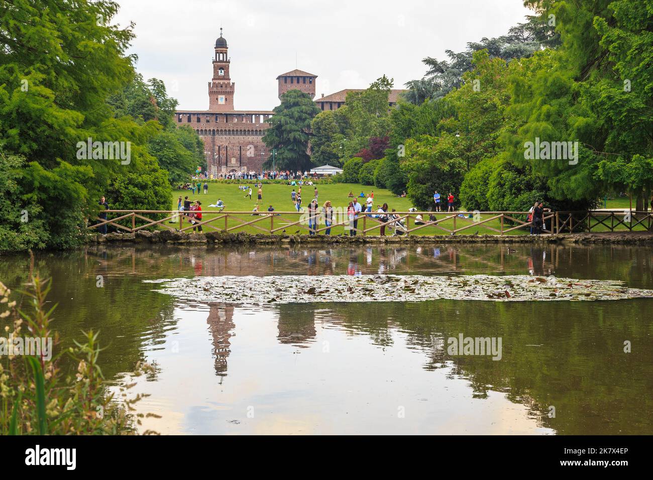 MILAN, ITALY - MAY 19, 2018: Sempione Park is an English-style ...