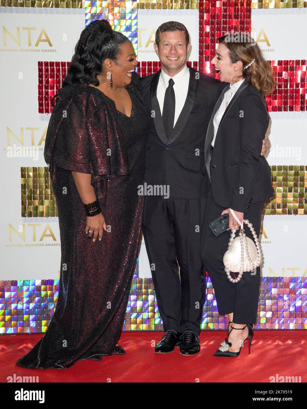 London, UK. Alison Hammond, Dermot O'Leary and Dee Koppang at the ...