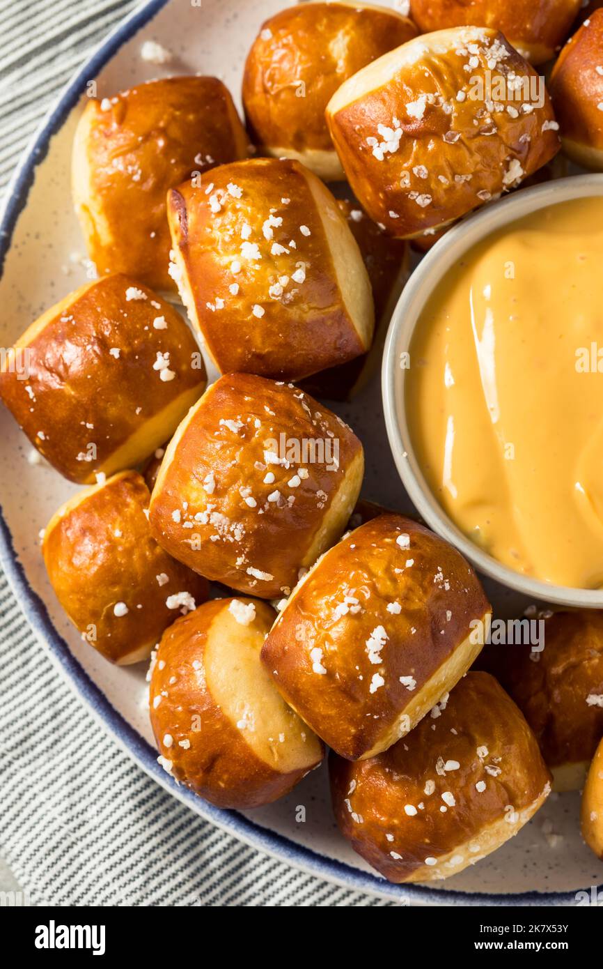 Homemade Small Pretzel Bites with Beer Cheese Stock Photo - Alamy
