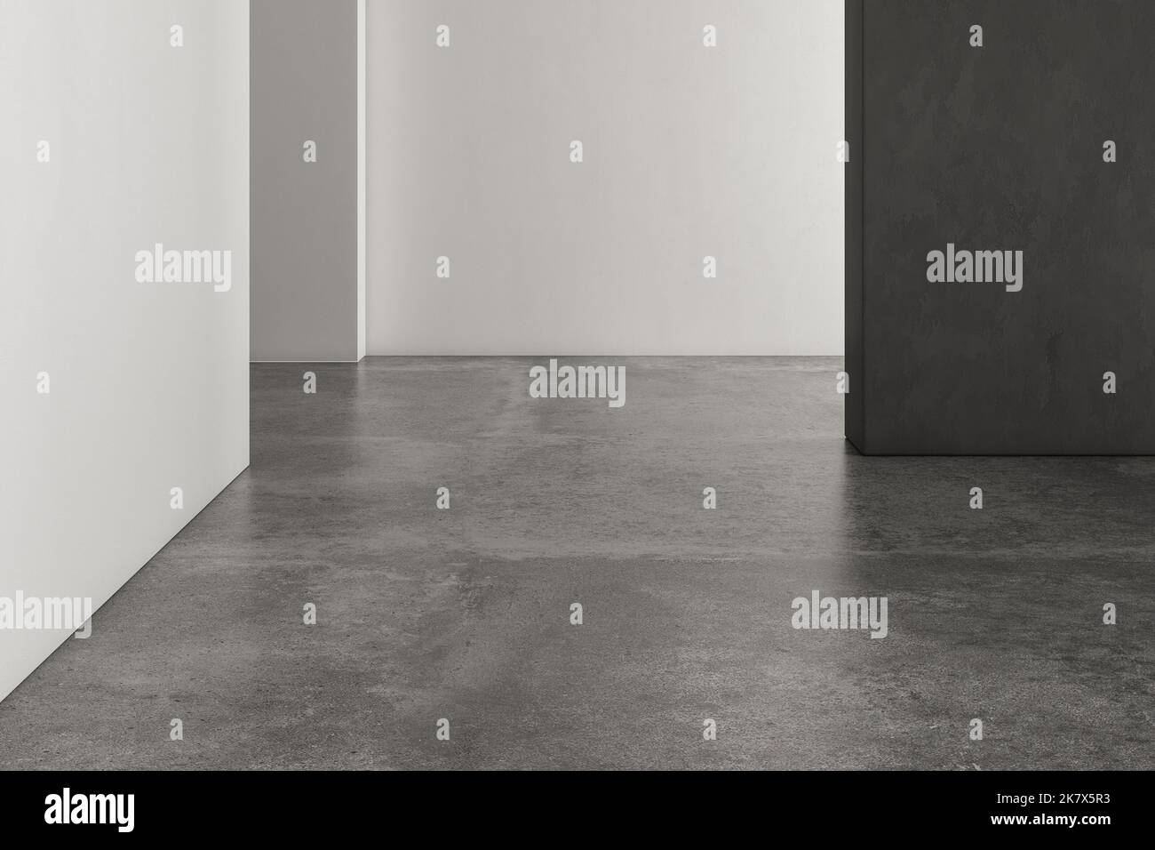 Realistic 3D rendering of empty room, beautiful sunlight and window ...