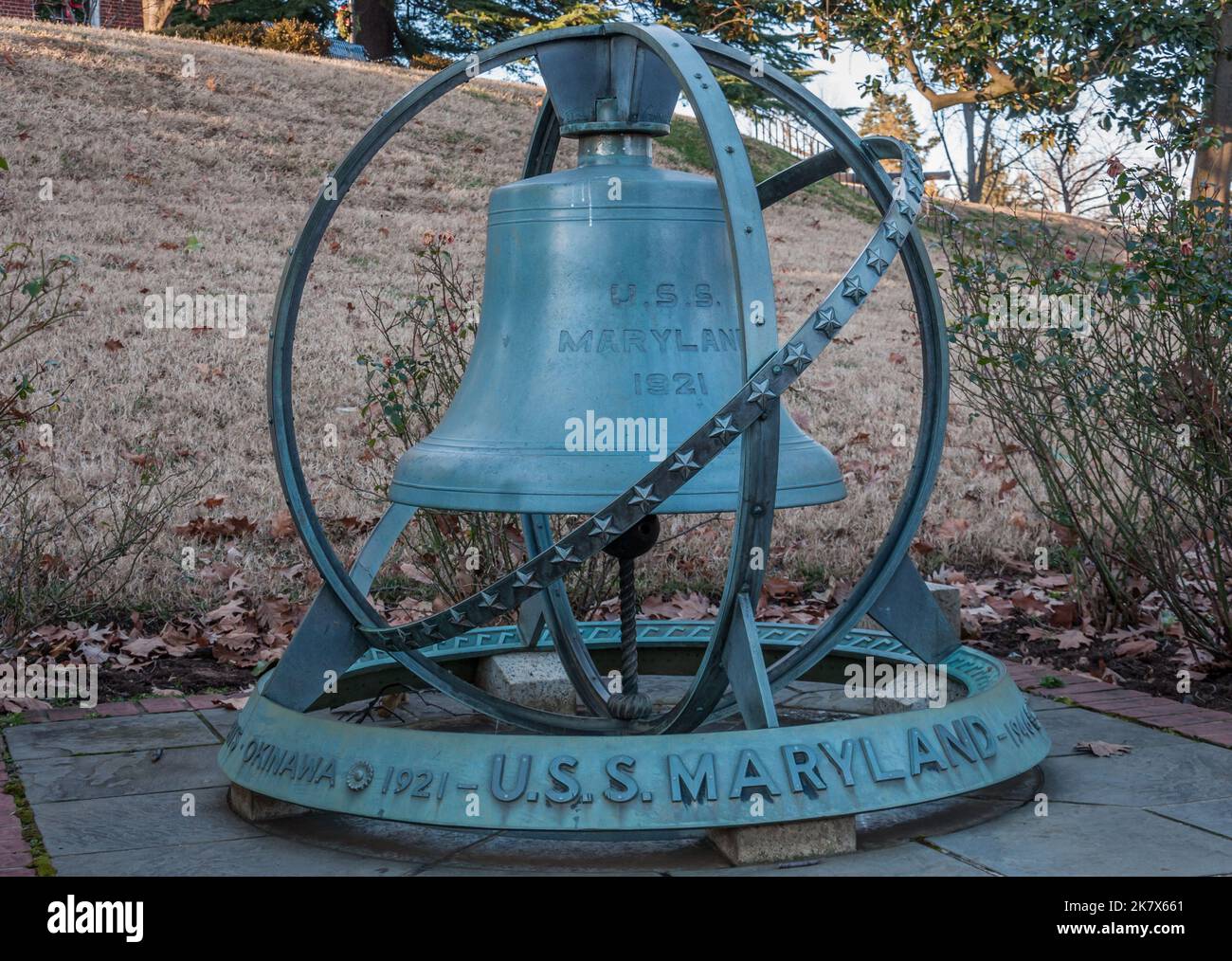 USS Maryland Bell, Annapolis, Maryland USA, Annapolis, Maryland Stock ...