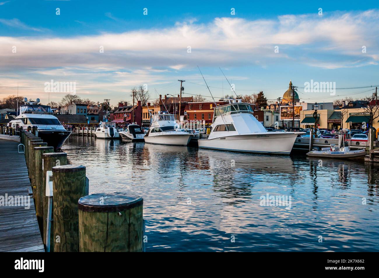 Annapolis Harbor Docks, Maryland USA, Annapolis, Maryland Stock Photo ...