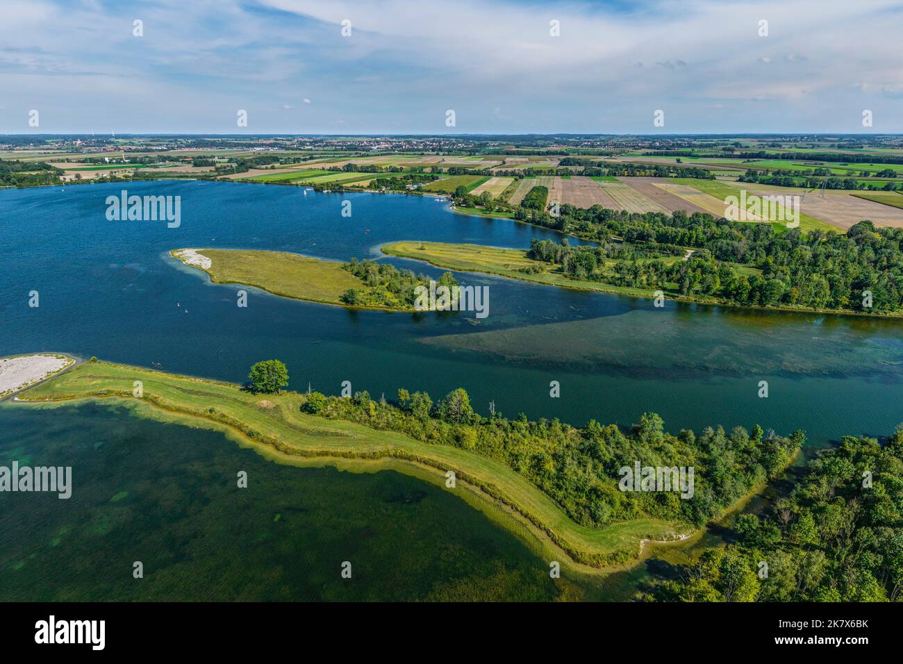 Aerial view shore artificial lake hi-res stock photography and images ...