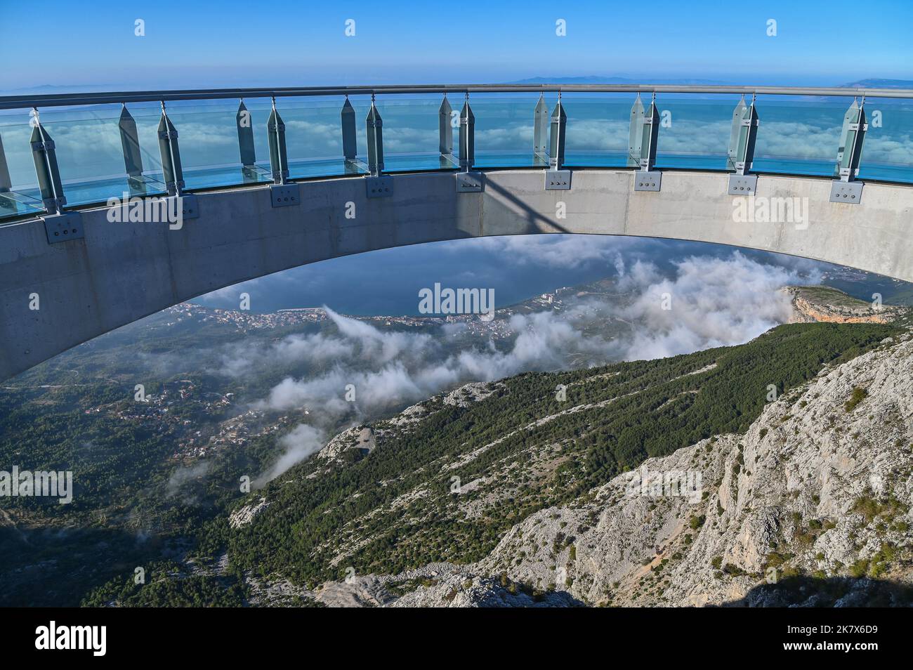 View of Skywalk Biokovo in Makarska, Croatia on October 19, 2022 ...