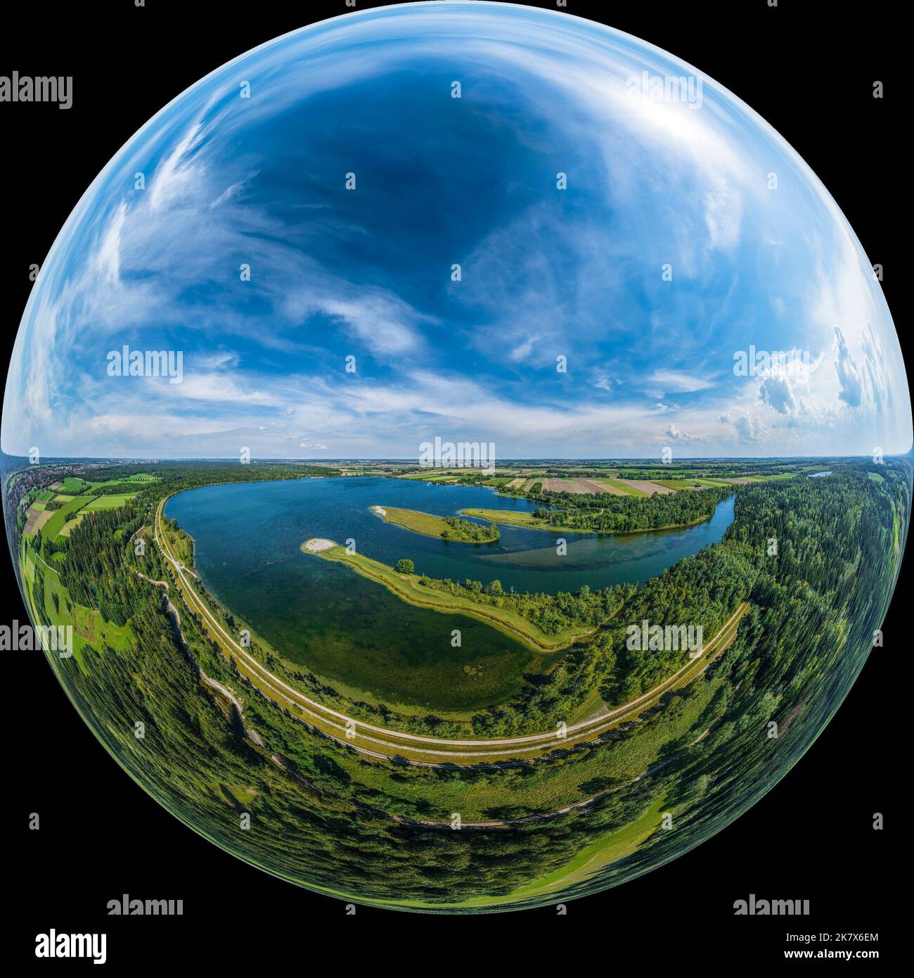 Beautiful view to the Mandicho Lake from above Stock Photo - Alamy