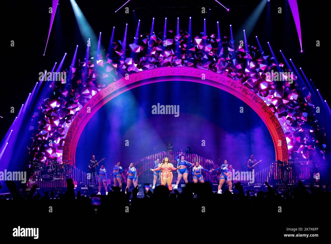 October 18, 2022, Indianapolis, Indiana, USA: Singer and rapper Lizzo ...