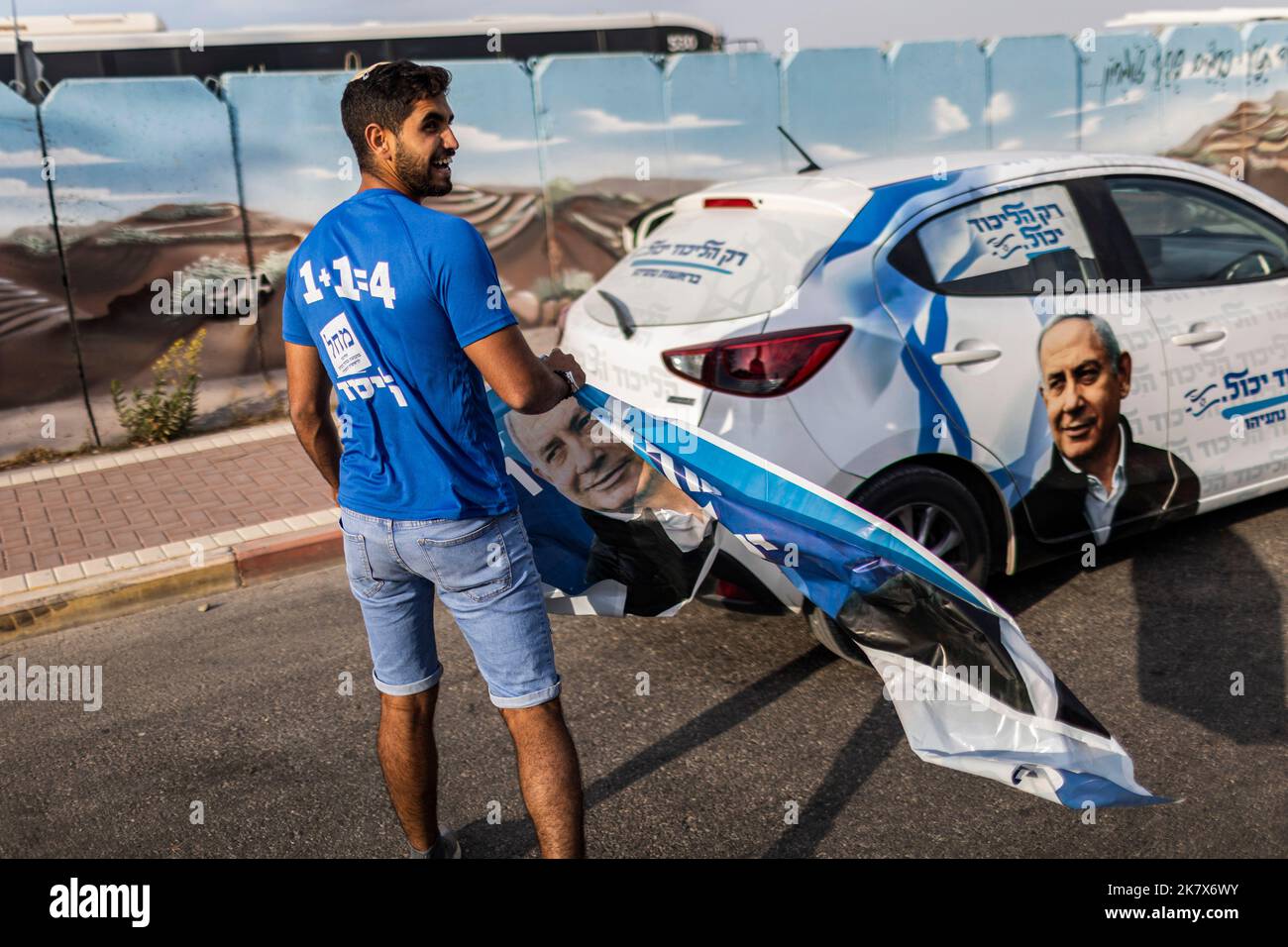 Benjamin netanyahu poster hi-res stock photography and images - Alamy