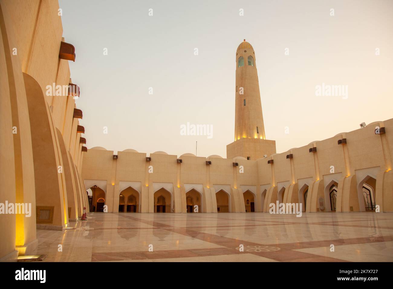 Doha,Qatar- April 24,2022: Imam Muhammad ibn Abd al-Wahhab Mosque is ...