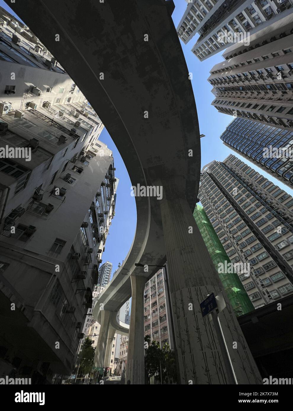 The Hill Road Flyover is seen at Shek Tong Tsui. The Flyover, an ...
