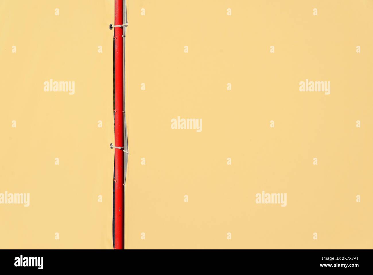 Construction fence with made of fabric with eyelets and cable tie Stock ...